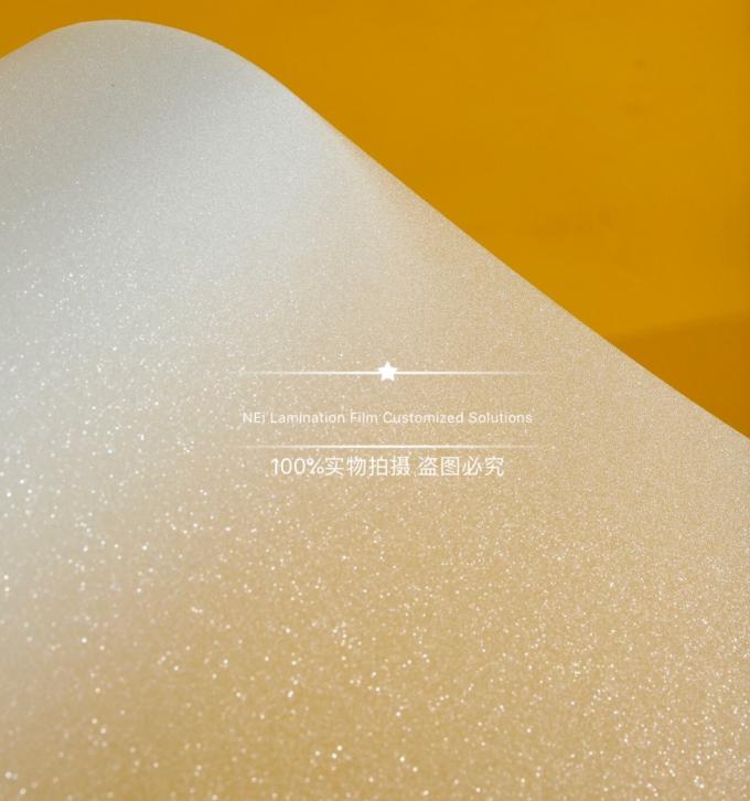 105 Micron Transparent Sparkling Glitter Lamination Film For Printing